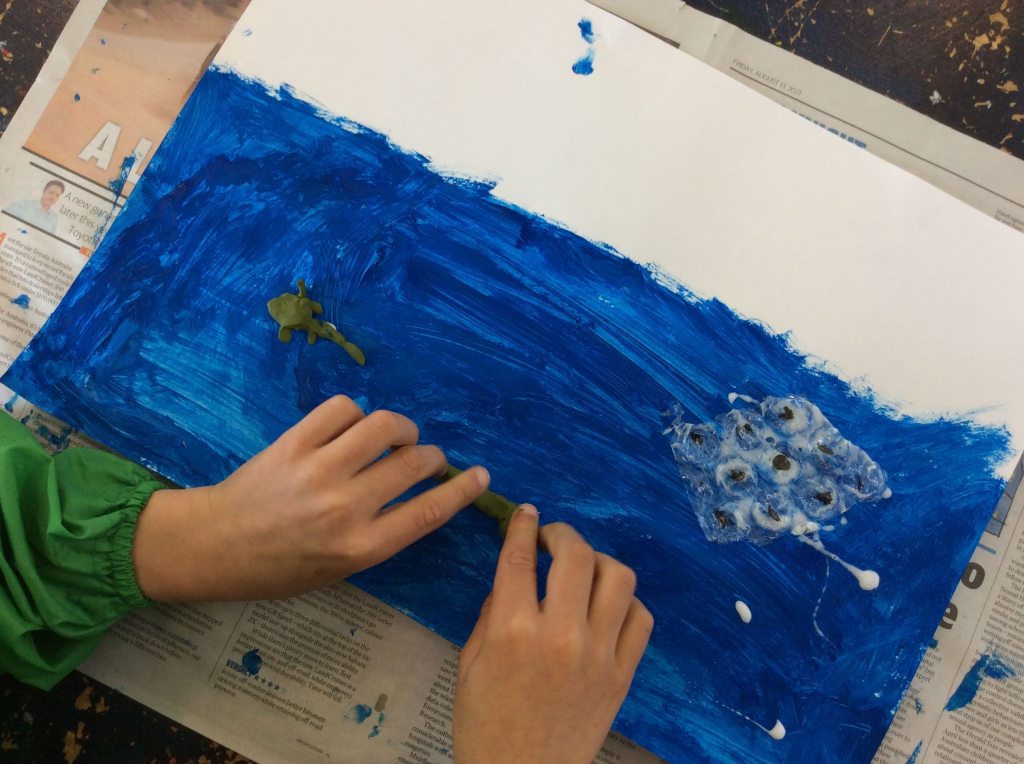 Frog Life Cycle~ Year 1/2 Mixed media art lesson - Primary School Art