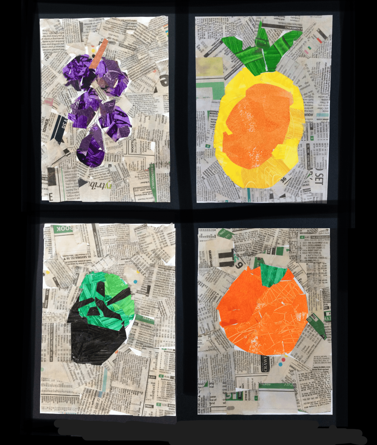 Fruit & Vegetable Collages ~ Year 1 - Primary School Art