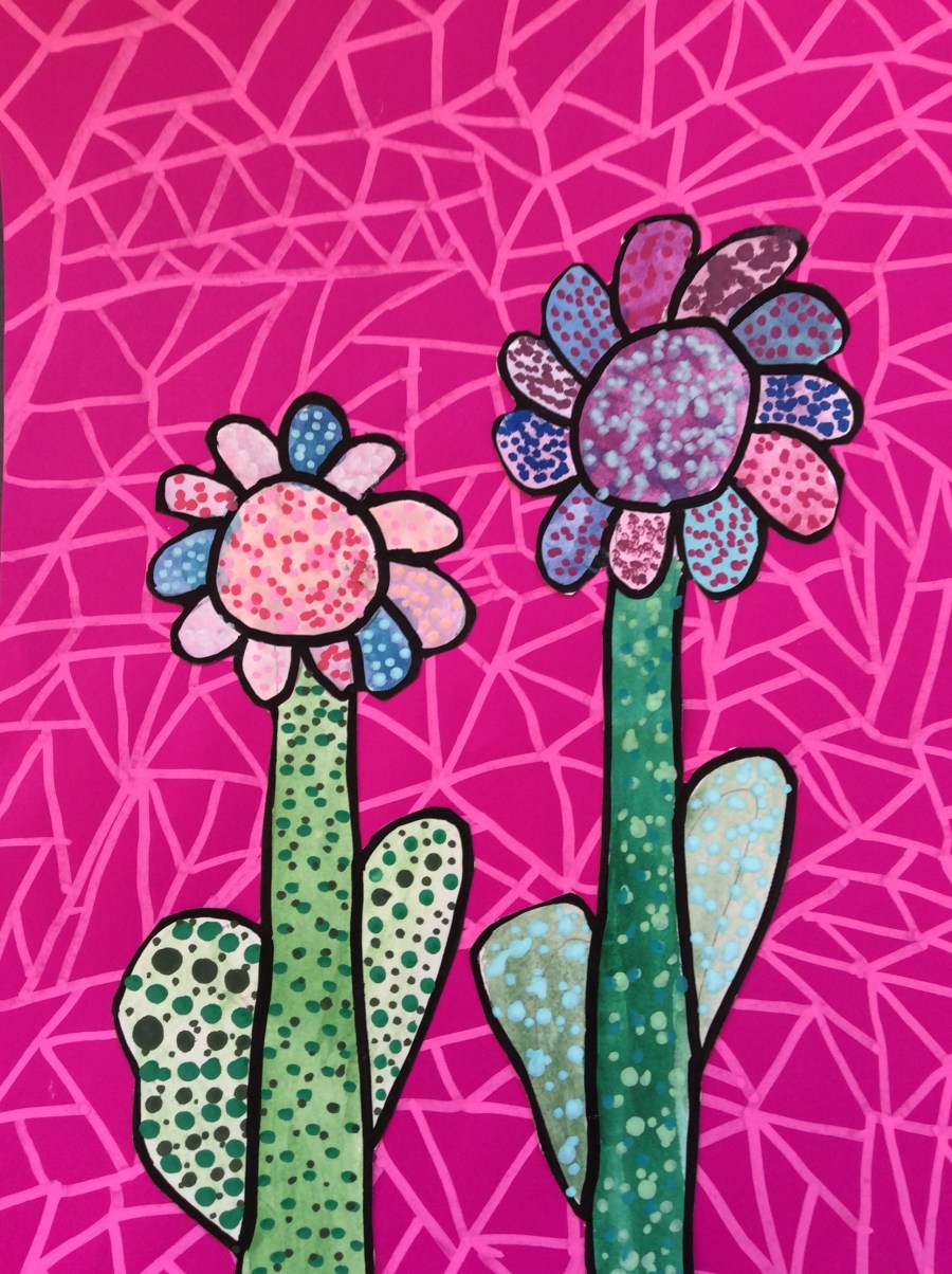 Dotty Flowers~ Yayoi Kusama inspired – Year 5-6 - Primary School Art