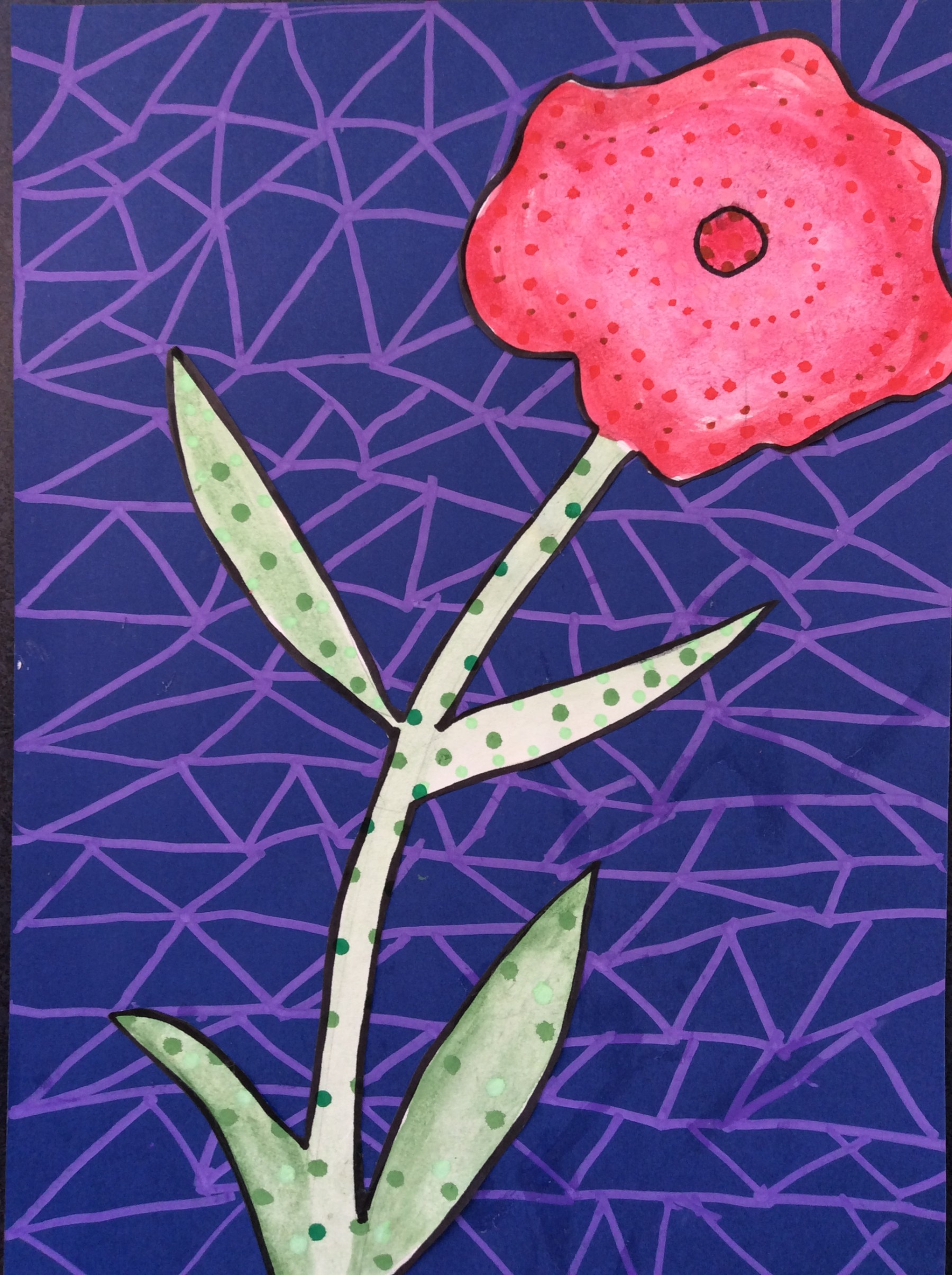 Dotty Flowers~ Yayoi Kusama inspired – Year 5-6 - Primary School Art