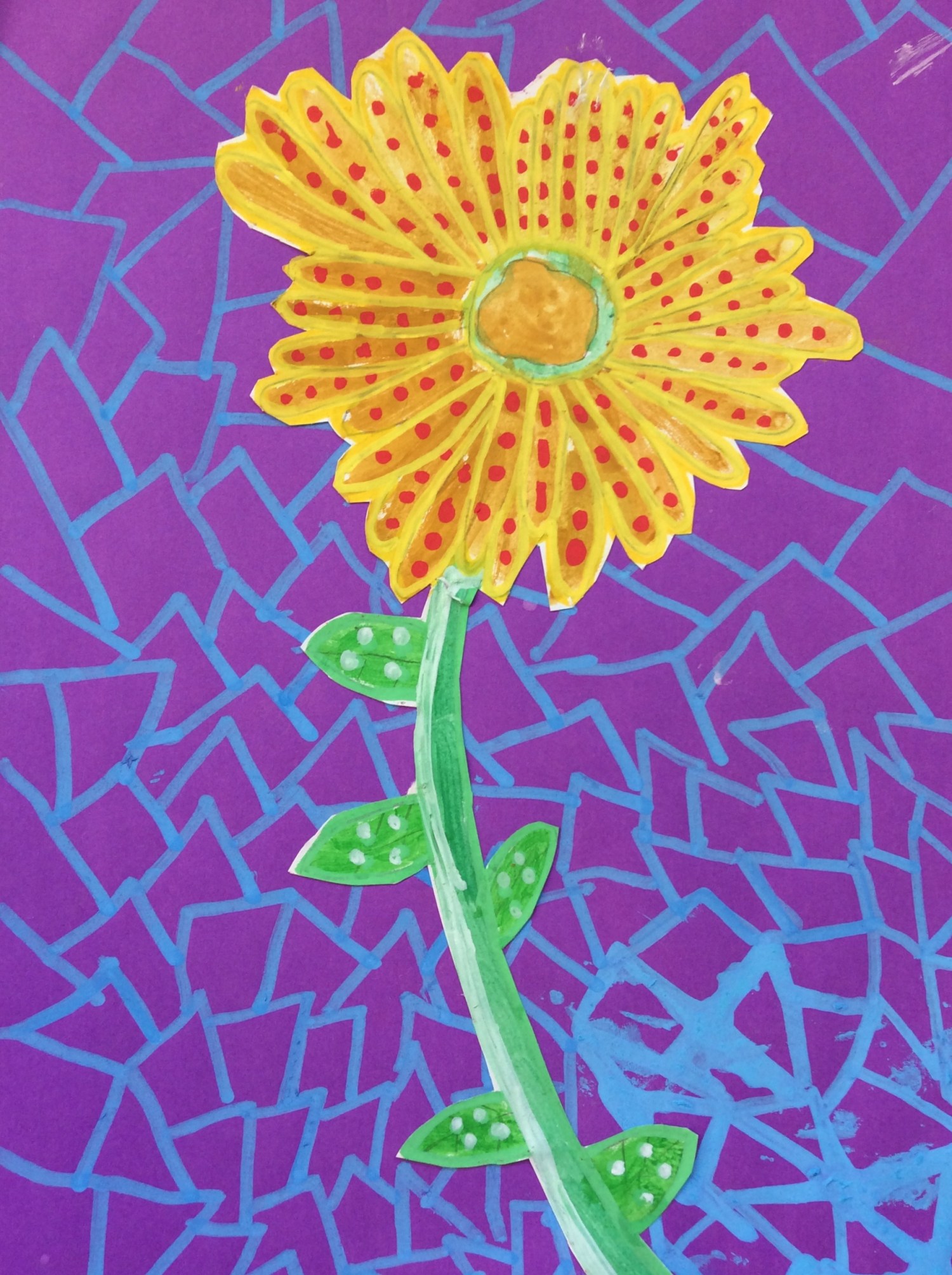 Dotty Flowers~ Yayoi Kusama inspired – Year 5-6 - Primary School Art