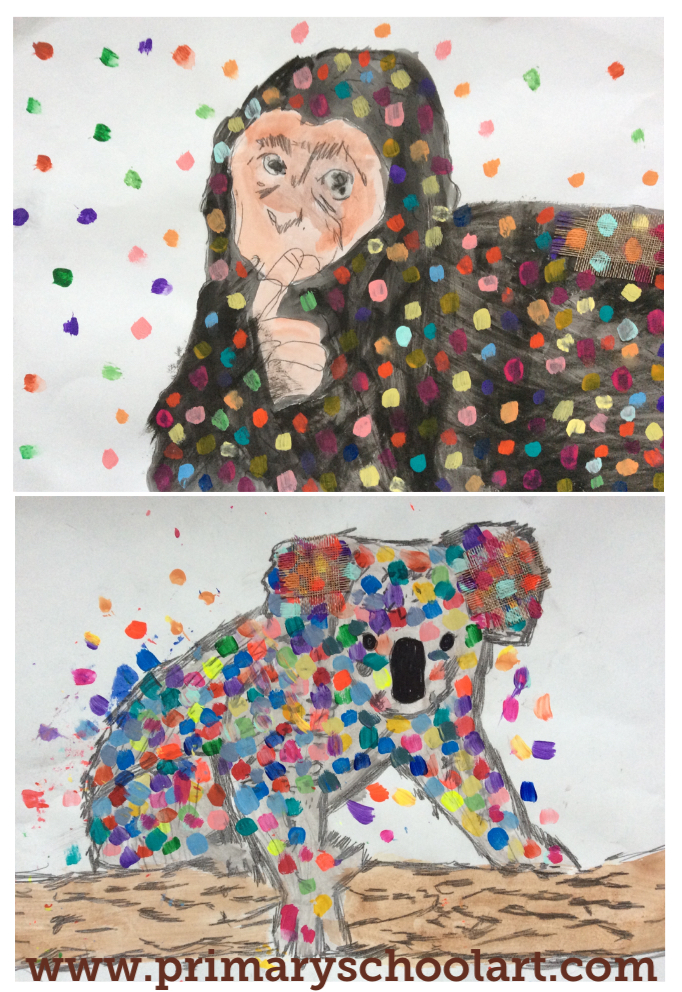 Animals- Tracey Keller style~Year 4 - Primary School Art