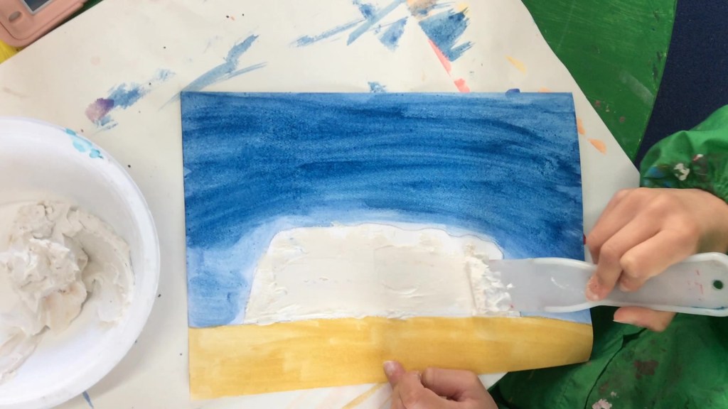 Rock Formations with texture ~ Year 3-4 art lesson - Primary School Art