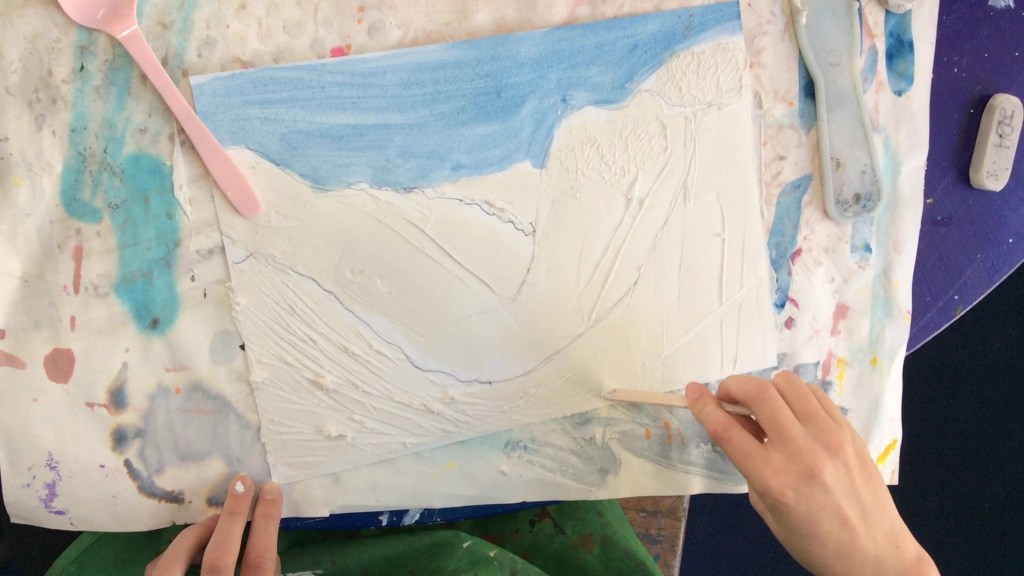 Rock Formations with texture ~ Year 3-4 art lesson - Primary School Art