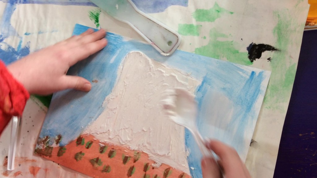 Rock Formations with texture ~ Year 3-4 art lesson - Primary School Art