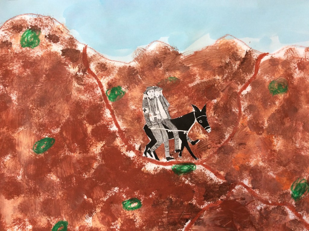 Simpson and his Donkey~ ANZAC story~ Yr 3-4 art lesson - Primary School Art